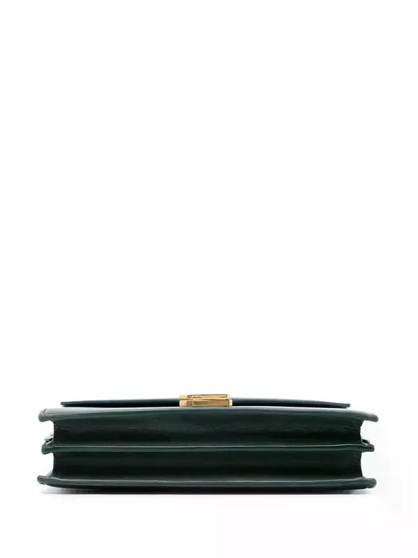 Saint Laurent Smooth Calfskin Cassandra Monogram Shoulder Bag - Green