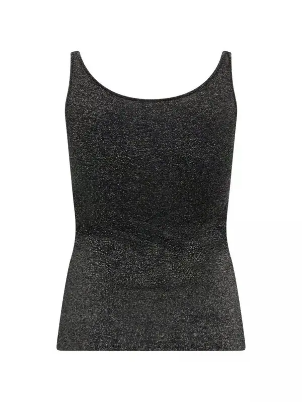 Alberta Ferretti Metallic-effect Sleeveless Top