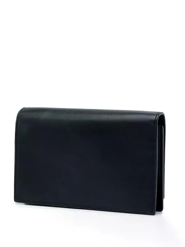 Saint Laurent 2019 Smooth Calfskin Monogram Kate Tassel Chain Wallet Crossbody Bag - Black