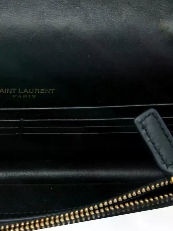 Saint Laurent 2019 Smooth Calfskin Monogram Kate Tassel Chain Wallet Crossbody Bag - Black