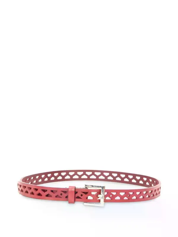 Alberta Ferretti Cut-out Leather Belt - Red