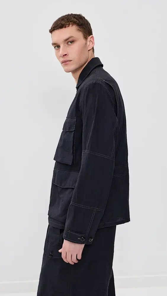 LEMAIRE 3d Pocket Zip-up Jacket - Squid Ink