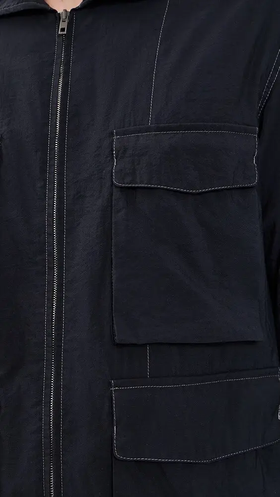 LEMAIRE 3d Pocket Zip-up Jacket - Squid Ink
