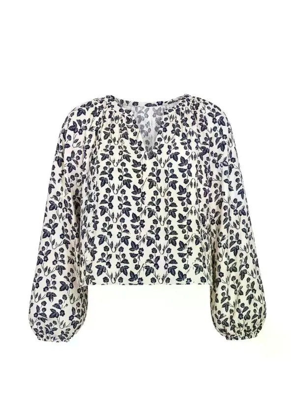 Tanya Taylor Adelina Puff-sleeve Blouse - Neutrals