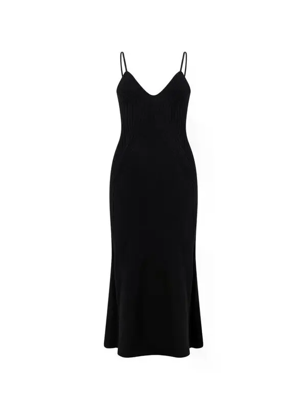 Alberta Ferretti V-neck Maxi Dress - Black