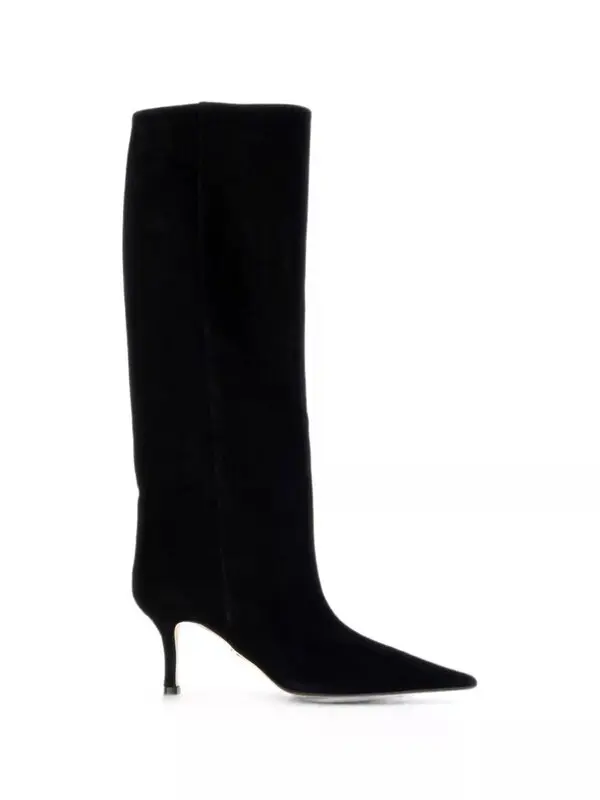 Gucci Suede Pointed-toe Knee-high Boots