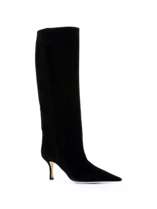 Gucci Suede Pointed-toe Knee-high Boots
