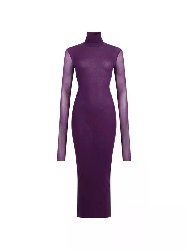 Philosophy Di Lorenzo Serafini Sheer High-neck Midi Dress