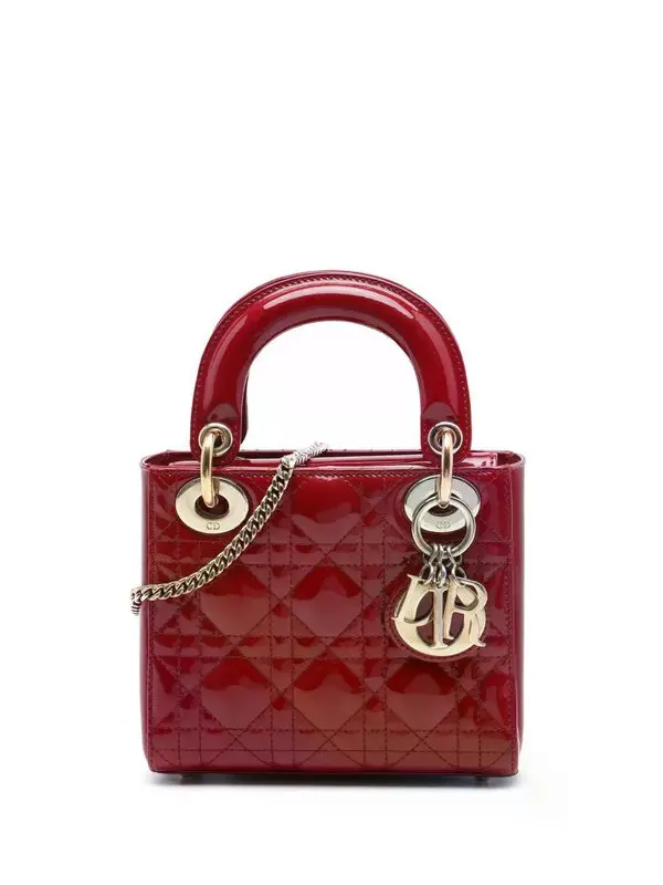 Dior 2018 Mini Patent Cannage Lady Satchel