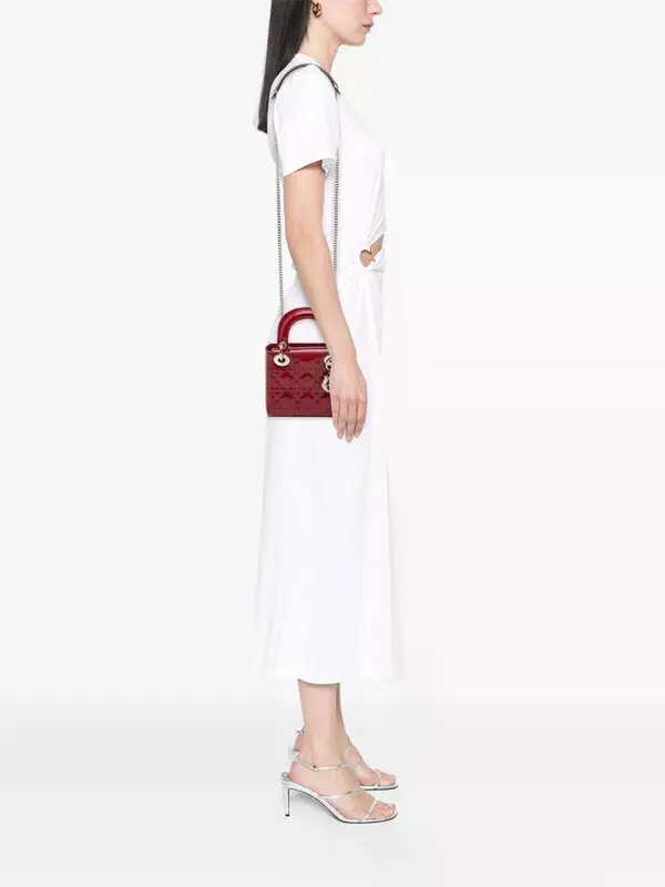 Dior 2018 Mini Patent Cannage Lady Satchel