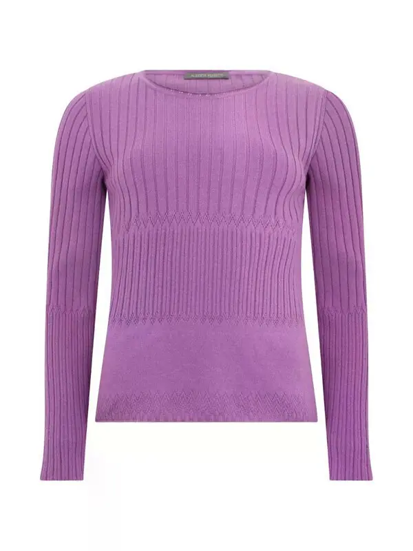 Alberta Ferretti Ribbed-knit Round-neck Sweater