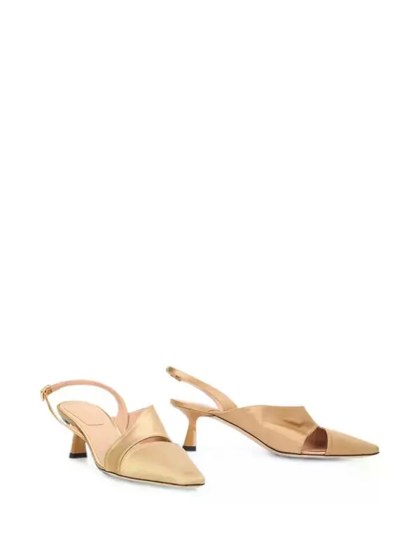 Alberta Ferretti Pointed-toe Slingback Pumps - Neutrals