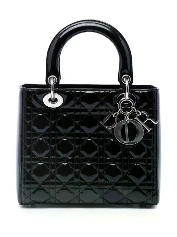 Dior 2015 Medium Patent Cannage Lady Satchel