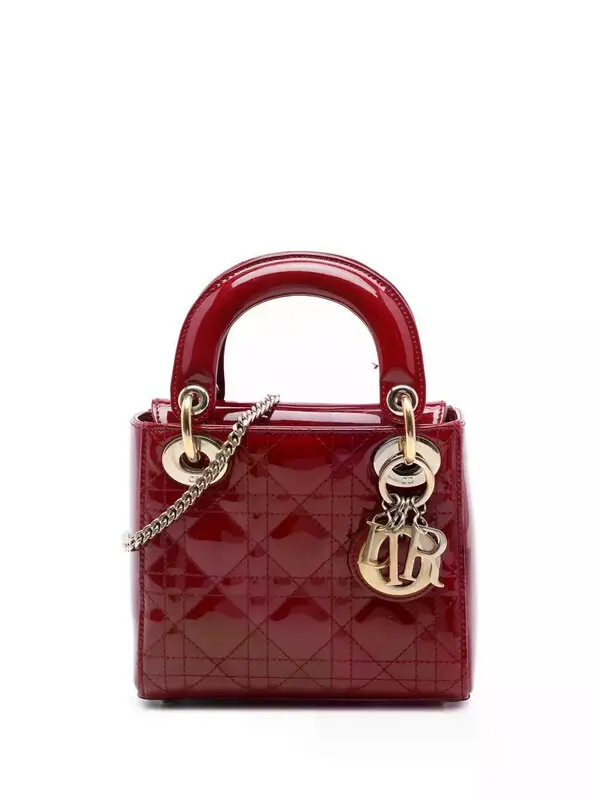 Dior 2017 Mini Patent Cannage Lady Satchel