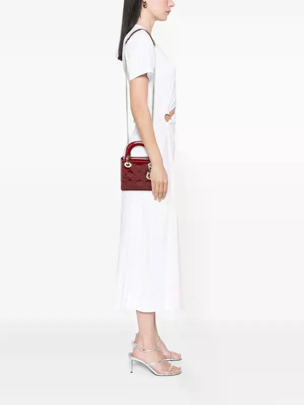 Dior 2017 Mini Patent Cannage Lady Satchel