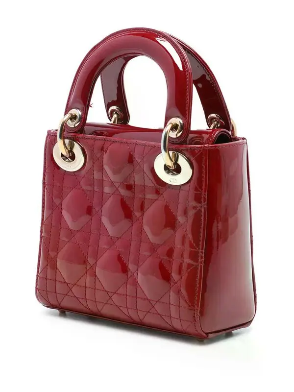 Dior 2017 Mini Patent Cannage Lady Satchel