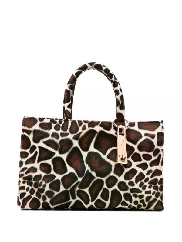 LA MILANESA Michela Giraffe-print Tote Bag - Brown