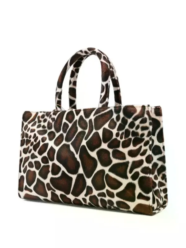 LA MILANESA Michela Giraffe-print Tote Bag - Brown