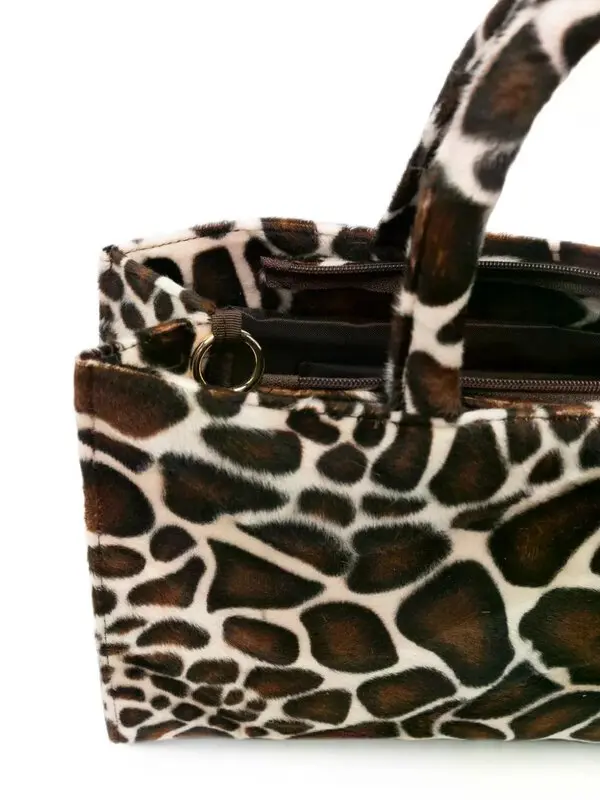 LA MILANESA Michela Giraffe-print Tote Bag - Brown