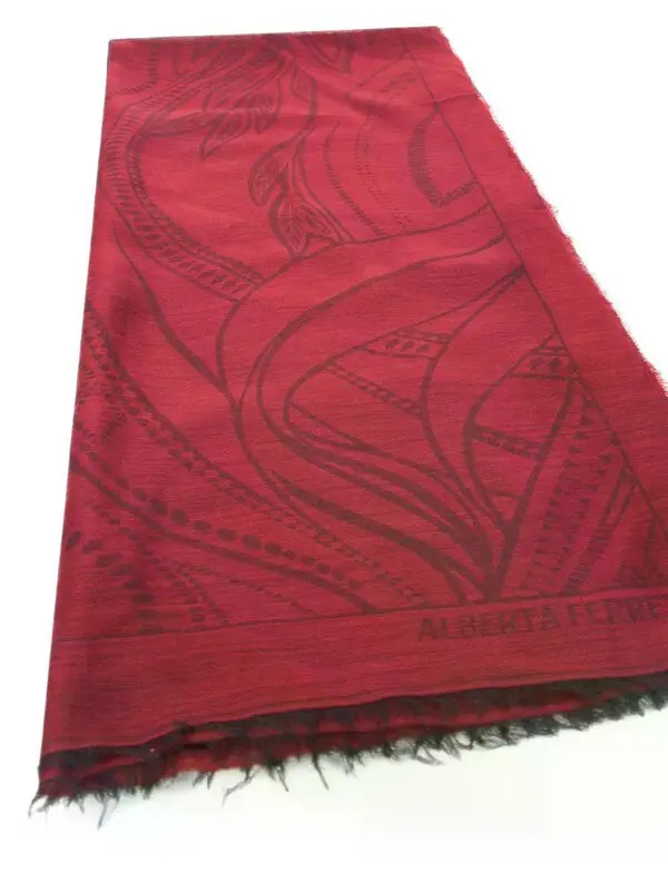 Alberta Ferretti Abstract-print Frayed Scarf