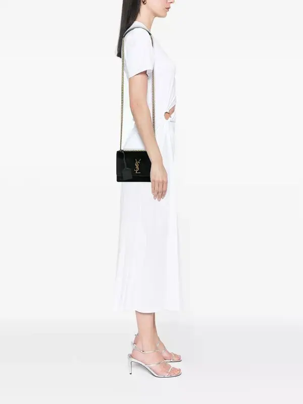 Saint Laurent 2018 Small Velvet Monogram Sunset Crossbody Bag