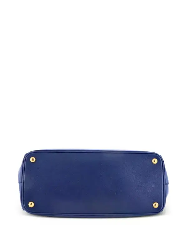 Prada Lux Saffiano Leather Double Zip Tote Bag