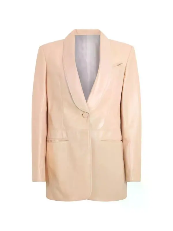 Philosophy Di Lorenzo Serafini Notched-collar Leather Blazer - Pink