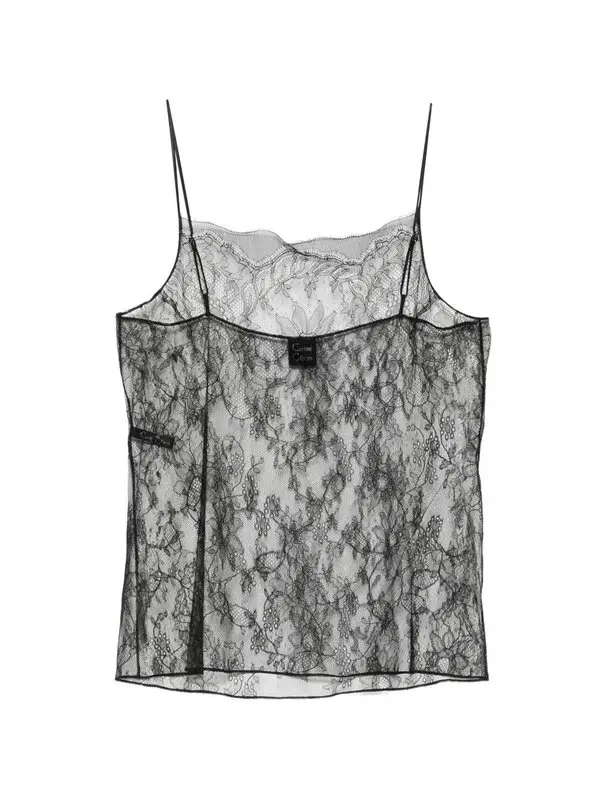 Carine Gilson Lace Silk Blouse - Black