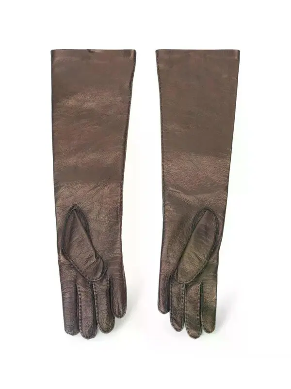 Alberta Ferretti Long Length Leather Gloves