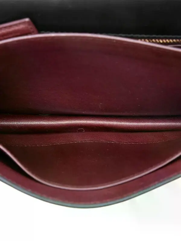 Saint Laurent Smooth Calfskin Monogram Cassandra Clasp Bag Shoulder Bag - Black