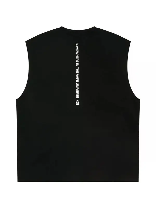 AAPE BY *A BATHING APE Moonface Logo-patch Tank Top