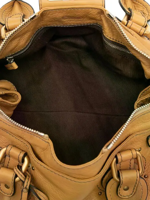 Chloé Leather Paddington Handbag - Brown