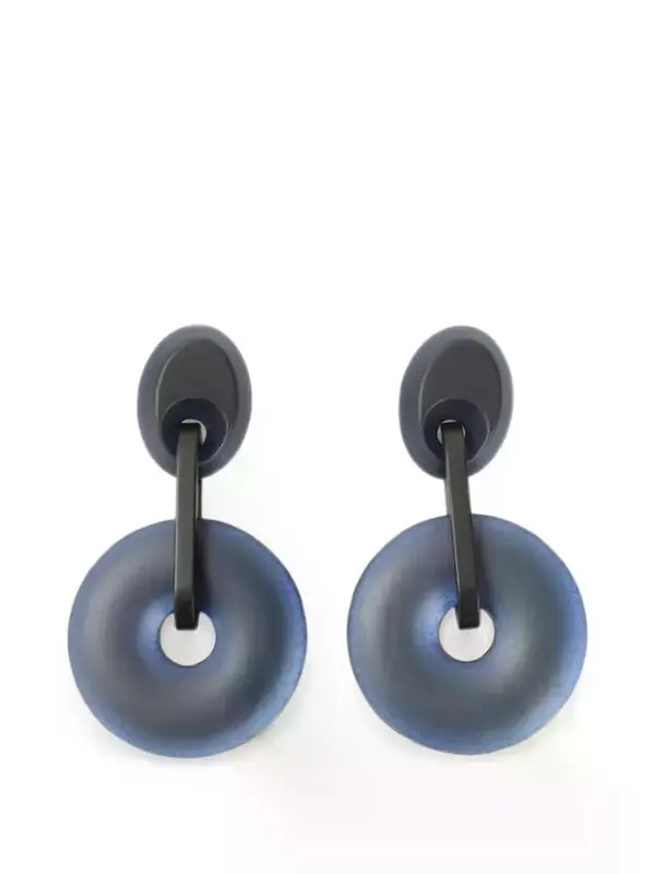 Giorgio Armani Geometric Drop Earrings - Blue