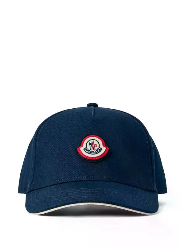Moncler Baseball Cap With Logo Patch - Blue