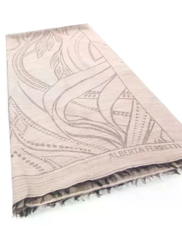 Alberta Ferretti Floral-design Shawl