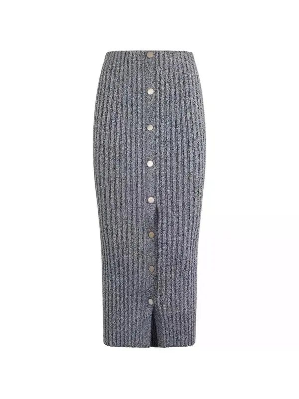 Philosophy Di Lorenzo Serafini Button-up Ribbed-knit Skirt