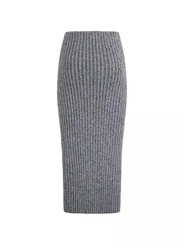 Philosophy Di Lorenzo Serafini Button-up Ribbed-knit Skirt