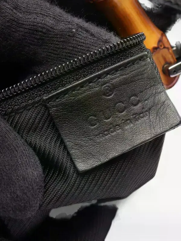 Gucci 2000-2015 Gg Canvas Bamboo Web Satchel