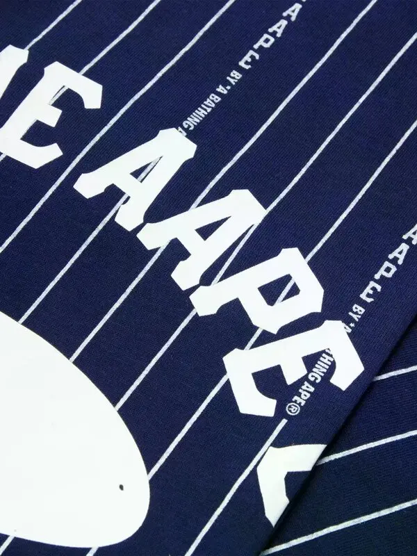 AAPE BY *A BATHING APE Moonface Pinstripe-print Tank Top