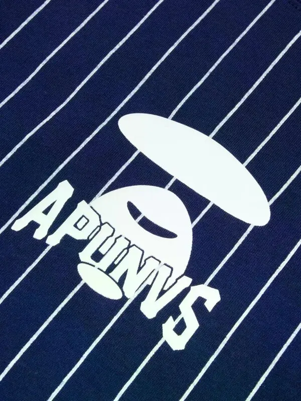 AAPE BY *A BATHING APE Moonface Pinstripe-print Tank Top