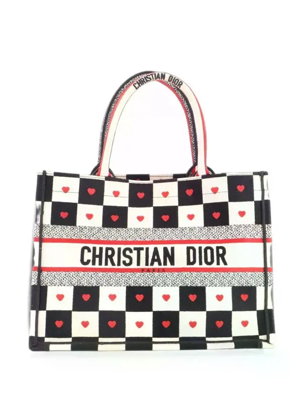 Dior Dioramour Book Printed Canvas Medium Tote Bag