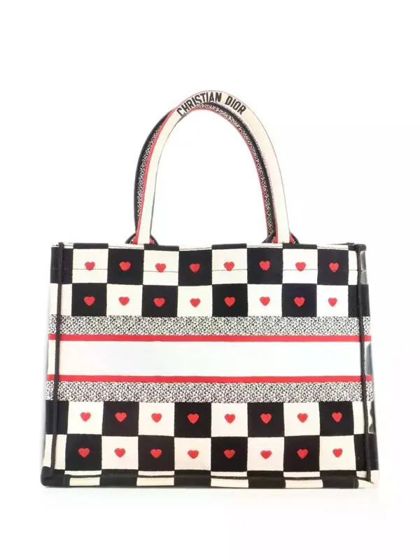 Dior Dioramour Book Printed Canvas Medium Tote Bag