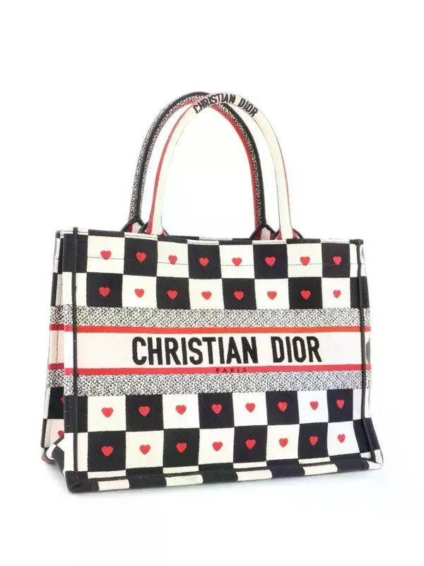 Dior Dioramour Book Printed Canvas Medium Tote Bag