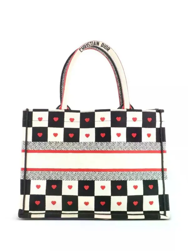 Dior Dioramour Book Printed Canvas Medium Tote Bag - Multicolour