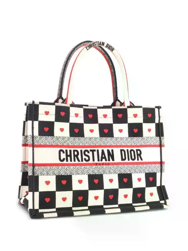 Dior Dioramour Book Printed Canvas Medium Tote Bag - Multicolour