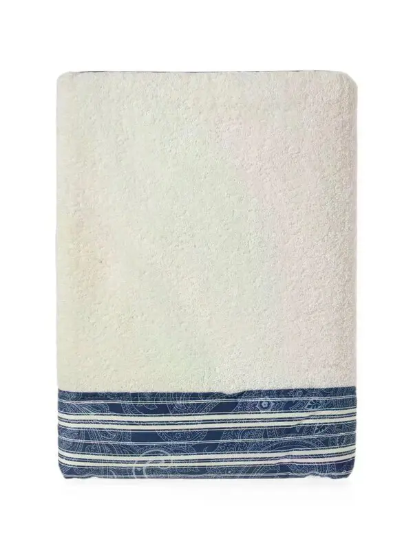 Etro Paisley-print Embroidered Bath Towel