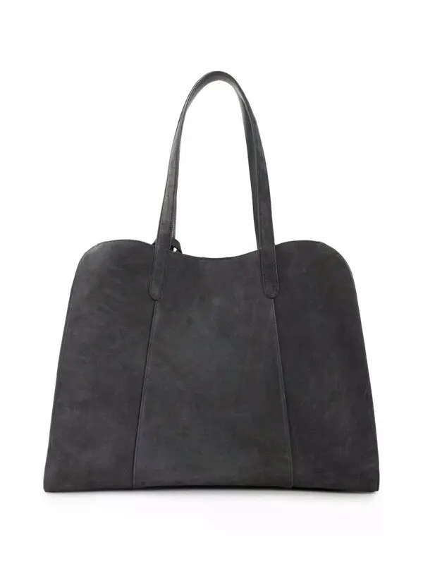 Giorgio Armani Suede Logo Tote Bag - Grey