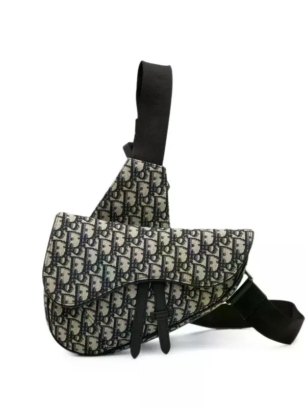 Dior Oblique Canvas Saddle Crossbody Bag