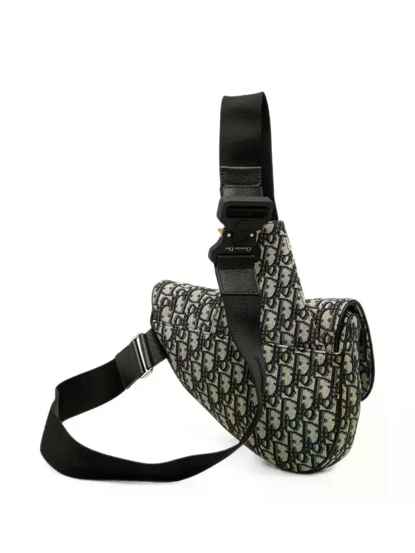 Dior Oblique Canvas Saddle Crossbody Bag