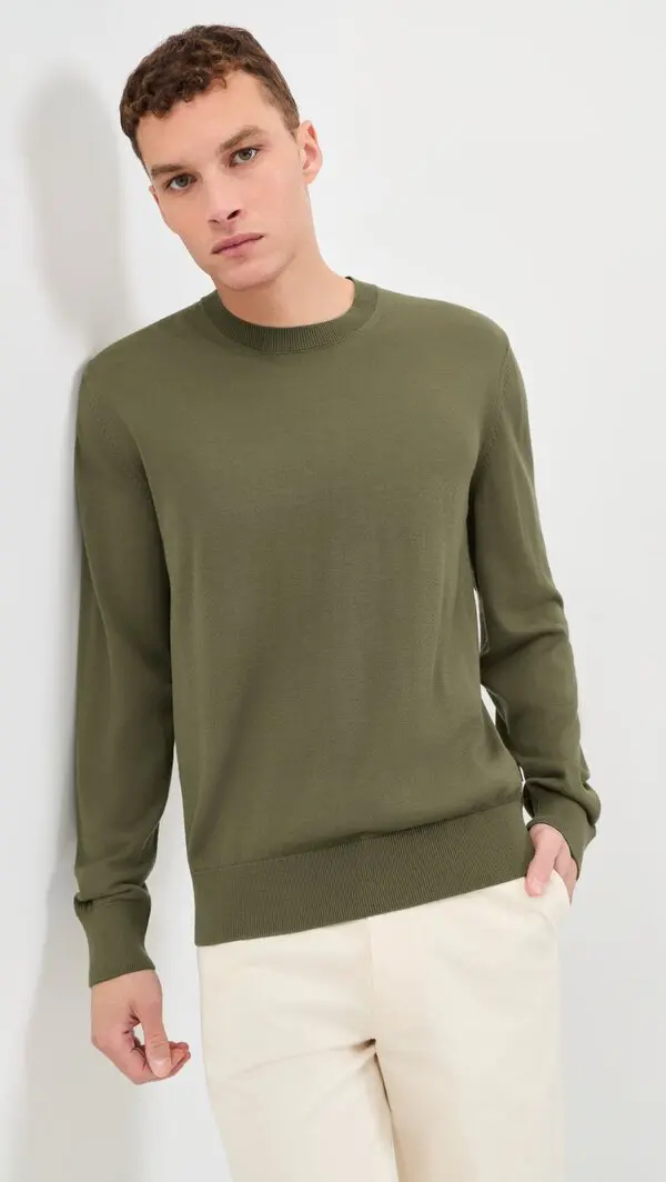 BOSS H-leno Crew Neck Wool Sweater